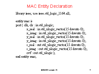 MAC Entity Declaration